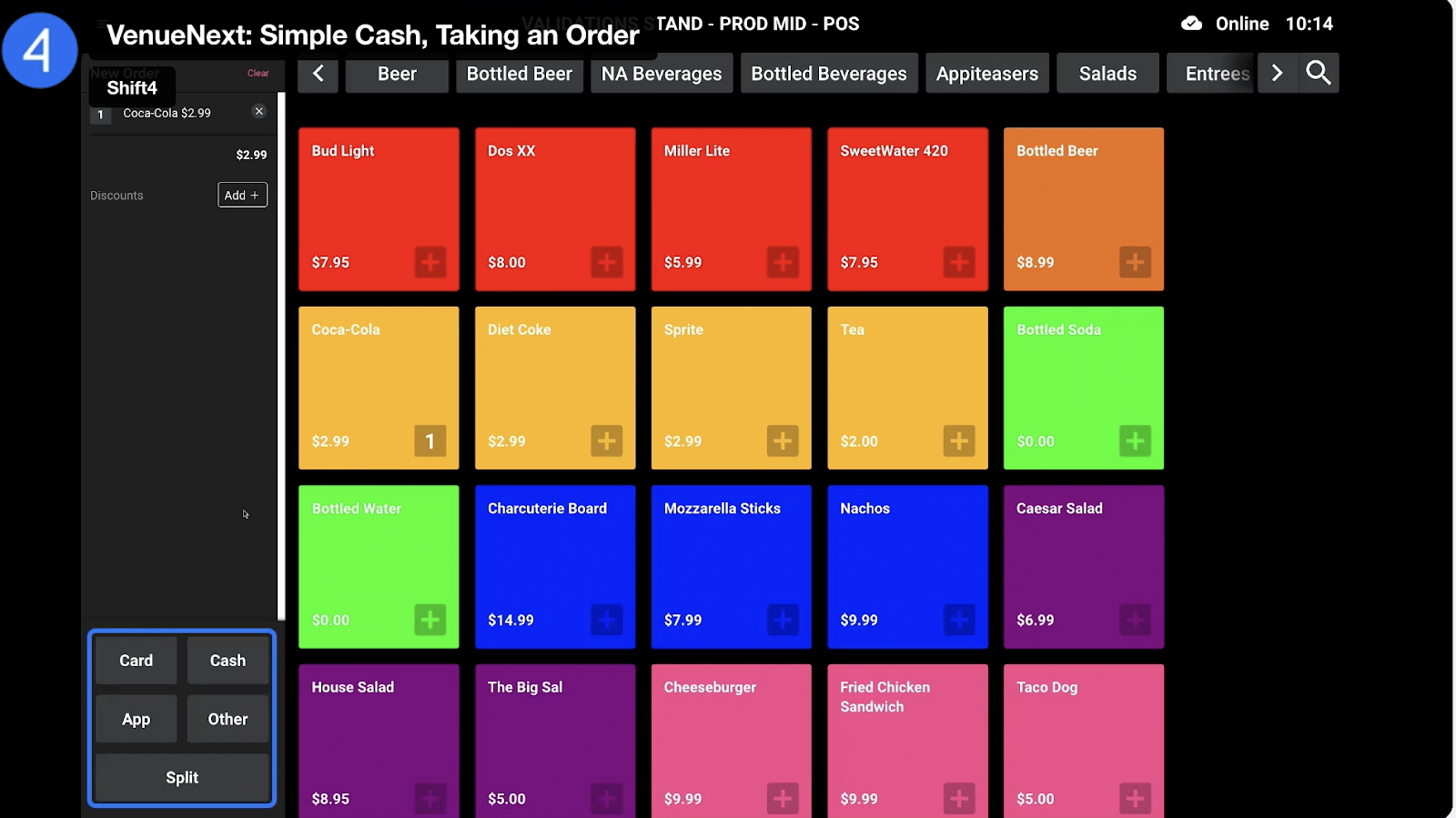 Place an Order on the VenueNext POS – VenueNext